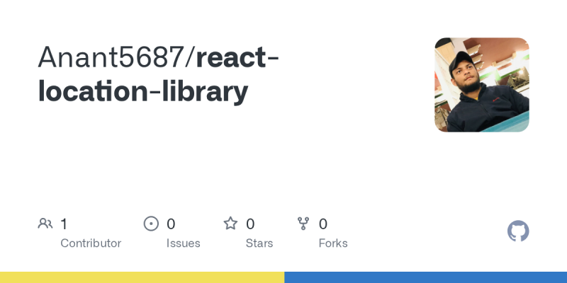 Anant Jindal on LinkedIn: GitHub - Anant5687/react-location-library Anant Jindal on LinkedIn: GitHub - Anant5687/react-location-library