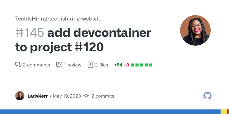 Rizel Scarlett on LinkedIn: add devcontainer to project #120 by ... Rizel Scarlett on LinkedIn: add devcontainer to project #120 by ...