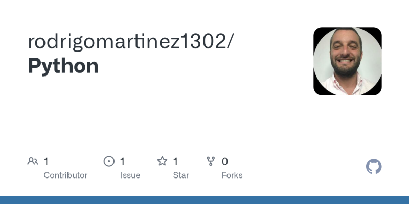 Rodrigo Martínez Gomez on LinkedIn: GitHub - rodrigomartinez1302/Python Rodrigo Martínez Gomez on LinkedIn: GitHub - rodrigomartinez1302/Python