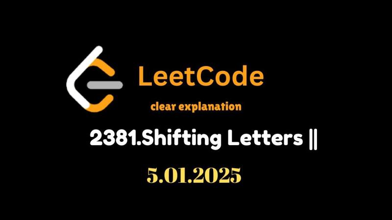 A.RAJA SUBRAMANIAN on LinkedIn: 5.01.2025 Leetcode today problem solved ... A.RAJA SUBRAMANIAN on LinkedIn: 5.01.2025 Leetcode today problem solved ...