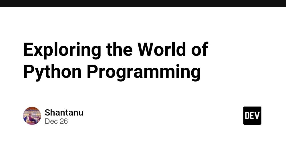 Shantanu Chauhan on LinkedIn: Exploring the World of Python Programming Shantanu Chauhan on LinkedIn: Exploring the World of Python Programming