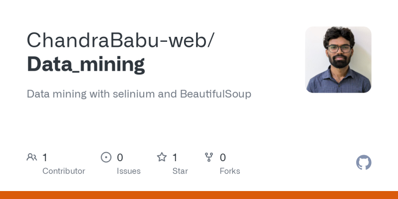 GitHub - ChandraBabu-web/Data_mining: Data mining using selinium and ... GitHub - ChandraBabu-web/Data_mining: Data mining using selinium and ...