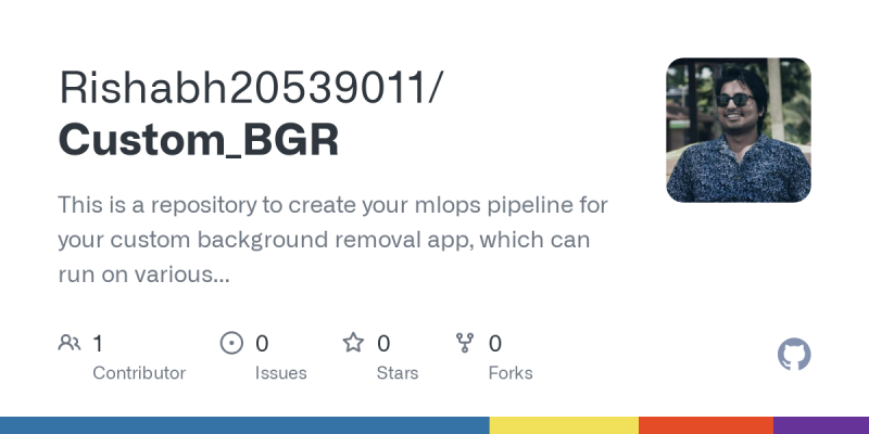 Rishabh Dwivedi on LinkedIn: GitHub - Rishabh20539011/Custom_BGR: This ... Rishabh Dwivedi on LinkedIn: GitHub - Rishabh20539011/Custom_BGR: This ...