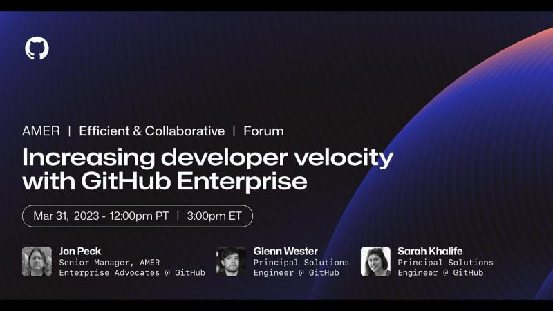 Connor Sullivan on LinkedIn: Increasing developer velocity with GitHub ... Connor Sullivan on LinkedIn: Increasing developer velocity with GitHub ...