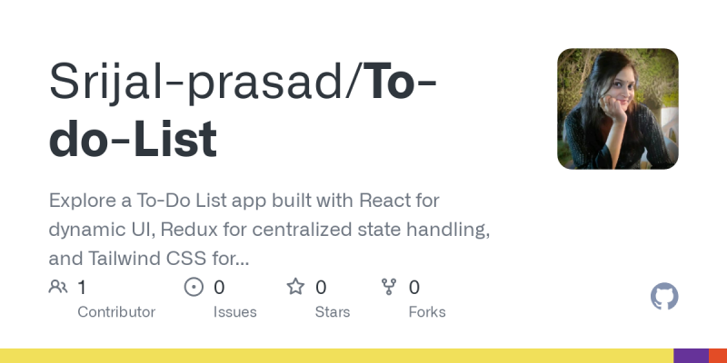 Srijal Prasad on LinkedIn: GitHub - Srijal-prasad/To-do-List: Explore a ... Srijal Prasad on LinkedIn: GitHub - Srijal-prasad/To-do-List: Explore a ...