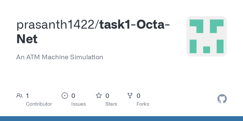 Sai Prasanth Kondaveti on LinkedIn: GitHub - prasanth1422/task1-Octa ... Sai Prasanth Kondaveti on LinkedIn: GitHub - prasanth1422/task1-Octa ...