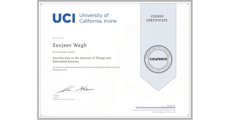Completion Certificate for Introduction to the Internet of Things and ... Completion Certificate for Introduction to the Internet of Things and ...