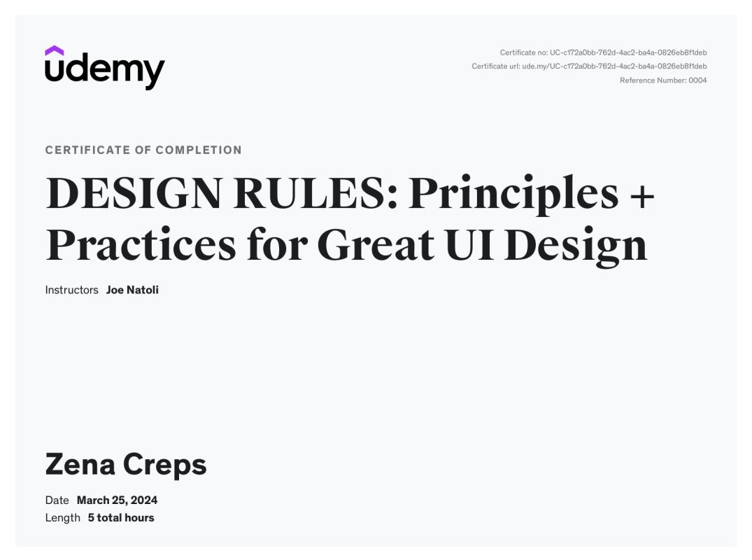 Zena Creps on LinkedIn: Udemy Course Completion Certificate Zena Creps on LinkedIn: Udemy Course Completion Certificate