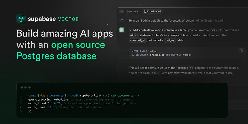 Haydn Maley on LinkedIn: Supabase Vector - The open source backend for ... Haydn Maley on LinkedIn: Supabase Vector - The open source backend for ...