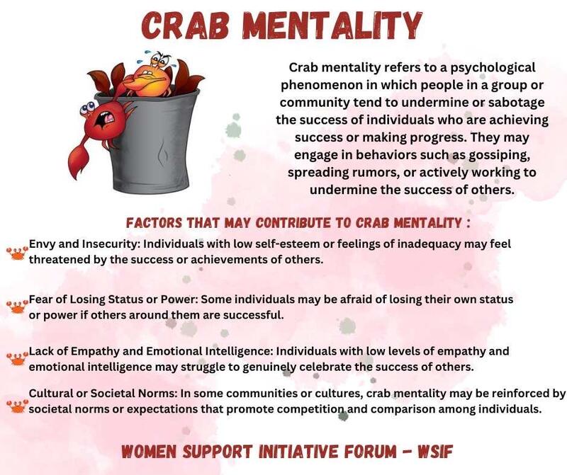 Kamrun N. Koly on LinkedIn: Crab Mentality - WSIF Kamrun N. Koly on LinkedIn: Crab Mentality - WSIF