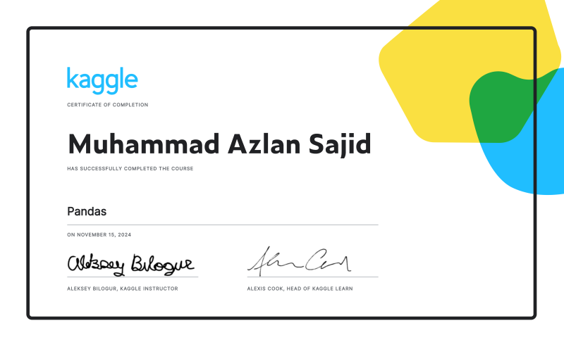 Azlan Sajid on LinkedIn: Muhammad Azlan Sajid completed the Pandas ... Azlan Sajid on LinkedIn: Muhammad Azlan Sajid completed the Pandas ...