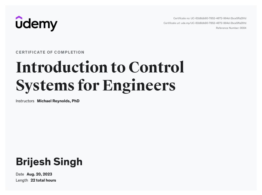 Udemy Course Completion Certificate | BRIJESH SINGH Udemy Course Completion Certificate | BRIJESH SINGH
