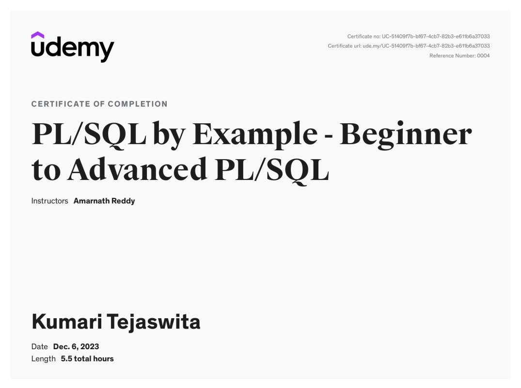 Kumari Tejaswita on LinkedIn: Udemy Course Completion Certificate Kumari Tejaswita on LinkedIn: Udemy Course Completion Certificate