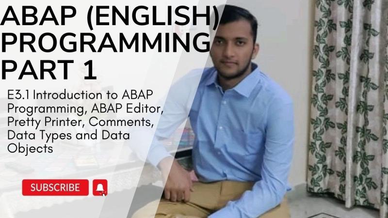 Amrit Raj on LinkedIn: E3.1 Introduction to ABAP Programming, ABAP ... Amrit Raj on LinkedIn: E3.1 Introduction to ABAP Programming, ABAP ...