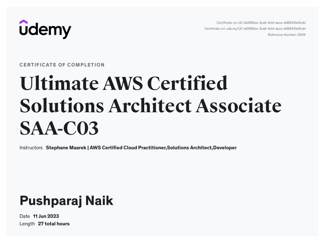Pushparaj Naik on LinkedIn: Udemy Course Completion Certificate Pushparaj Naik on LinkedIn: Udemy Course Completion Certificate