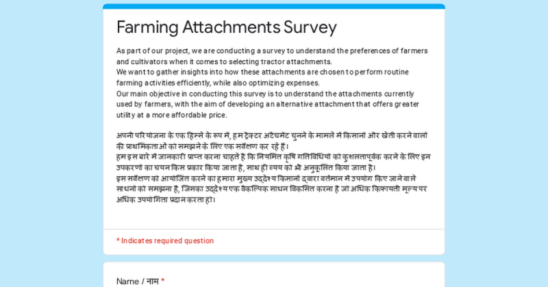 Pulkit Kumar on LinkedIn: Farming Attachments Survey Pulkit Kumar on LinkedIn: Farming Attachments Survey