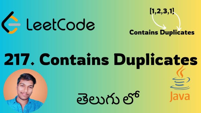 LeetCode Contains Duplicate | Java Solution in Telugu | తెలుగు కోడింగ్ ... LeetCode Contains Duplicate | Java Solution in Telugu | తెలుగు కోడింగ్ ...