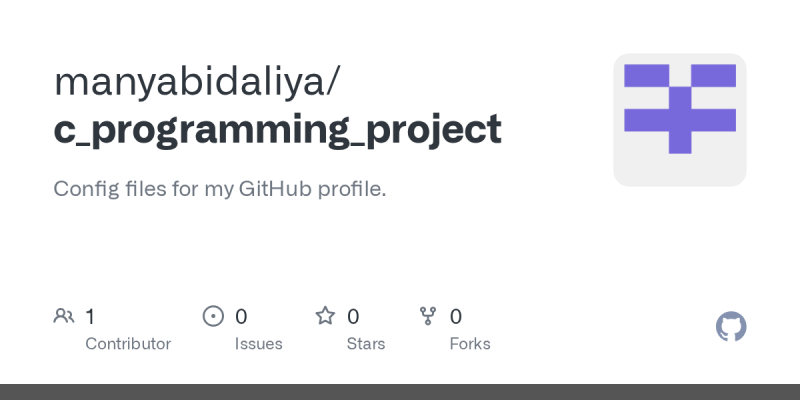 Manya Bidaliya on LinkedIn: GitHub - manyabidaliya/c_programming ... Manya Bidaliya on LinkedIn: GitHub - manyabidaliya/c_programming ...