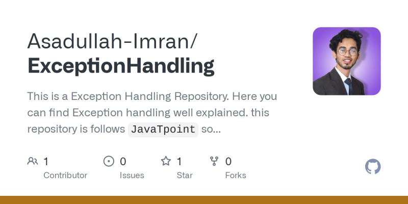 Asadullah Imran on LinkedIn: GitHub - Asadullah-Imran/ExceptionHandling ... Asadullah Imran on LinkedIn: GitHub - Asadullah-Imran/ExceptionHandling ...