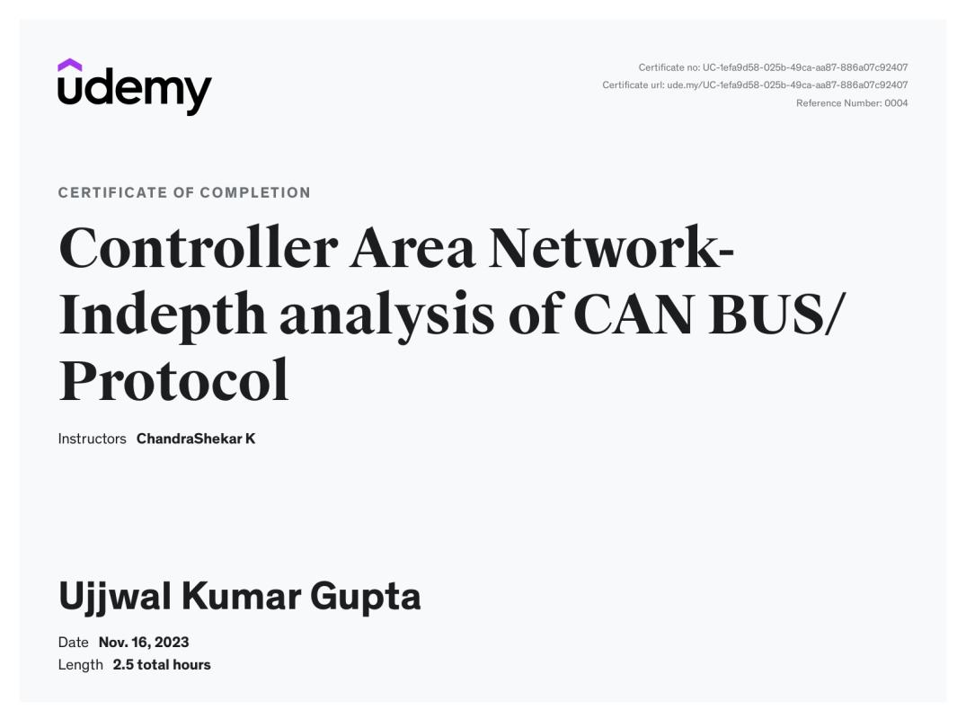 UJJWAL KUMAR GUPTA on LinkedIn: Udemy Course Completion Certificate UJJWAL KUMAR GUPTA on LinkedIn: Udemy Course Completion Certificate