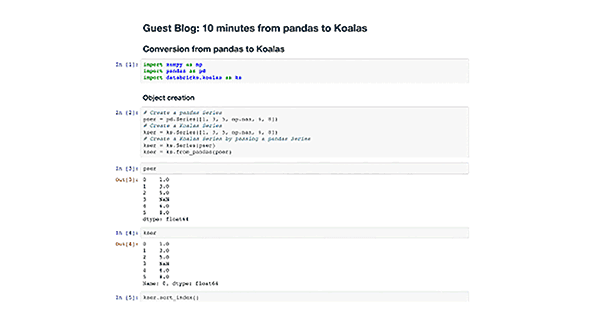 Saravanan Ponnaiah on LinkedIn: How to easily convert pandas to Koalas ... Saravanan Ponnaiah on LinkedIn: How to easily convert pandas to Koalas ...