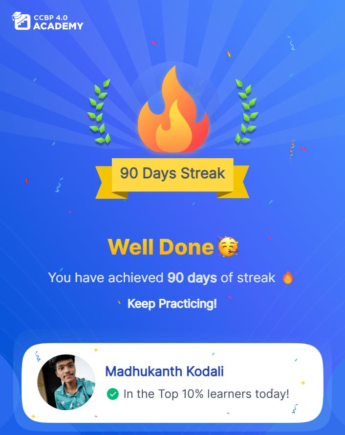 Madhu Kanth Kodali on LinkedIn: #nxtwave #ccbp #nxtwavestreak Madhu Kanth Kodali on LinkedIn: #nxtwave #ccbp #nxtwavestreak