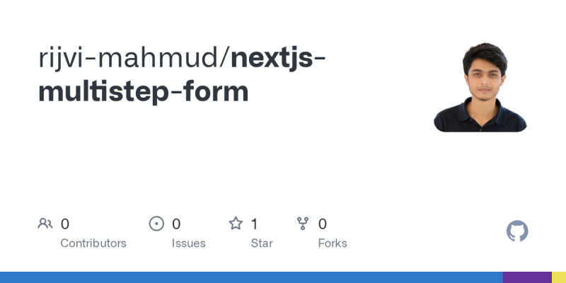 Rijvi Mahmud on LinkedIn: GitHub - rijvi-mahmud/nextjs-multistep-form Rijvi Mahmud on LinkedIn: GitHub - rijvi-mahmud/nextjs-multistep-form