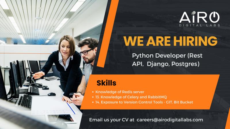 Vishal Verma on LinkedIn: We are Looking for - Python Developer (Rest ... Vishal Verma on LinkedIn: We are Looking for - Python Developer (Rest ...