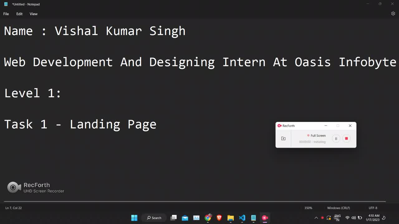 Vishal Kumar Singh on LinkedIn: #oasisinfobyte #internship # ... Vishal Kumar Singh on LinkedIn: #oasisinfobyte #internship # ...