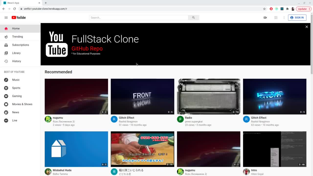 Samuel Fils on LinkedIn: #youtube #reactjs #nodejs #expressjs #mongodb ... Samuel Fils on LinkedIn: #youtube #reactjs #nodejs #expressjs #mongodb ...