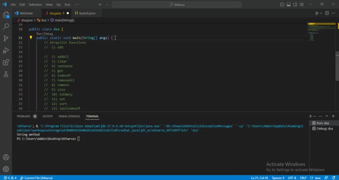 Atharva Tambde on LinkedIn: #datastructures #java #arraylist #vscode # ... Atharva Tambde on LinkedIn: #datastructures #java #arraylist #vscode # ...