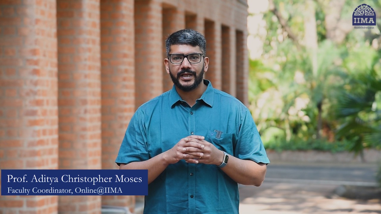 Manish Tiwari . on LinkedIn: Prof Aditya Moses talks about Online@IIMA Manish Tiwari . on LinkedIn: Prof Aditya Moses talks about Online@IIMA