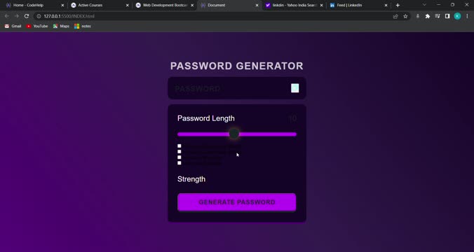 Kshitij Jagga on LinkedIn: #html #css #javascript #passwordgenerator # ... Kshitij Jagga on LinkedIn: #html #css #javascript #passwordgenerator # ...