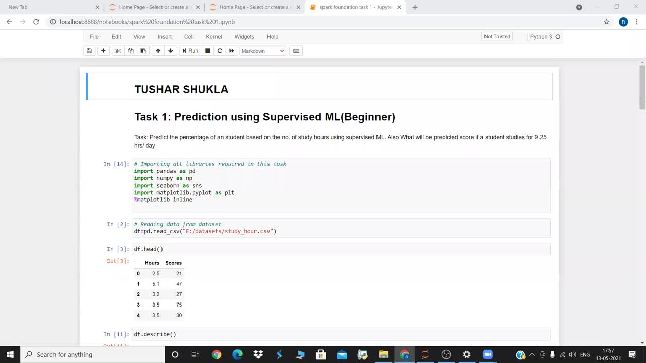 Tushar Shukla on LinkedIn: #task1 #gripmay21 #dataanalysis #datascience ... Tushar Shukla on LinkedIn: #task1 #gripmay21 #dataanalysis #datascience ...