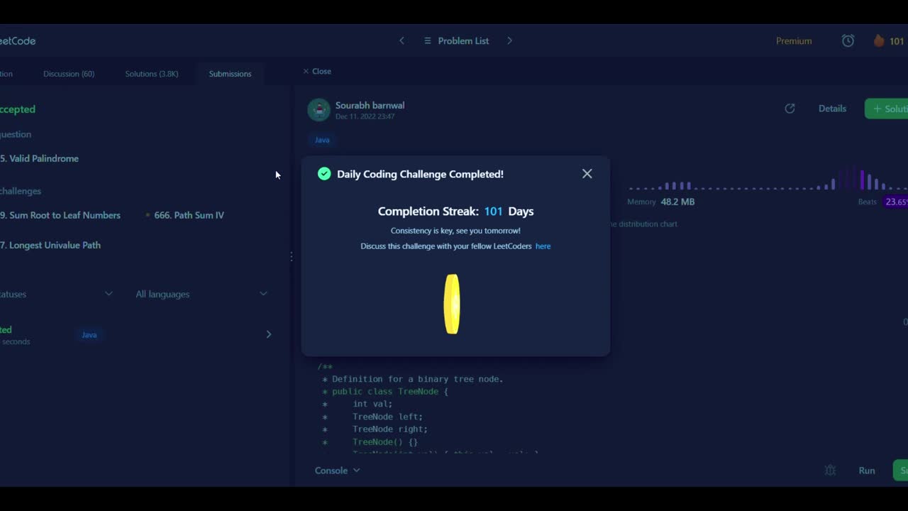 Sourabh Barnwal on LinkedIn: #hardwork #leetcode #dailychallenge Sourabh Barnwal on LinkedIn: #hardwork #leetcode #dailychallenge
