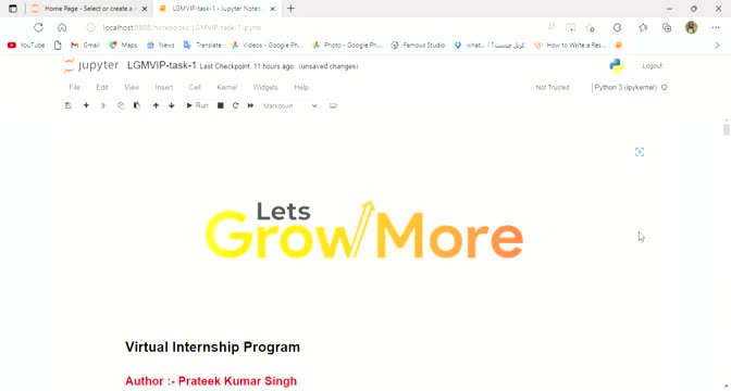 Prateek Kumar singh on LinkedIn: #task1 #letsgrowmore #datascience # ... Prateek Kumar singh on LinkedIn: #task1 #letsgrowmore #datascience # ...