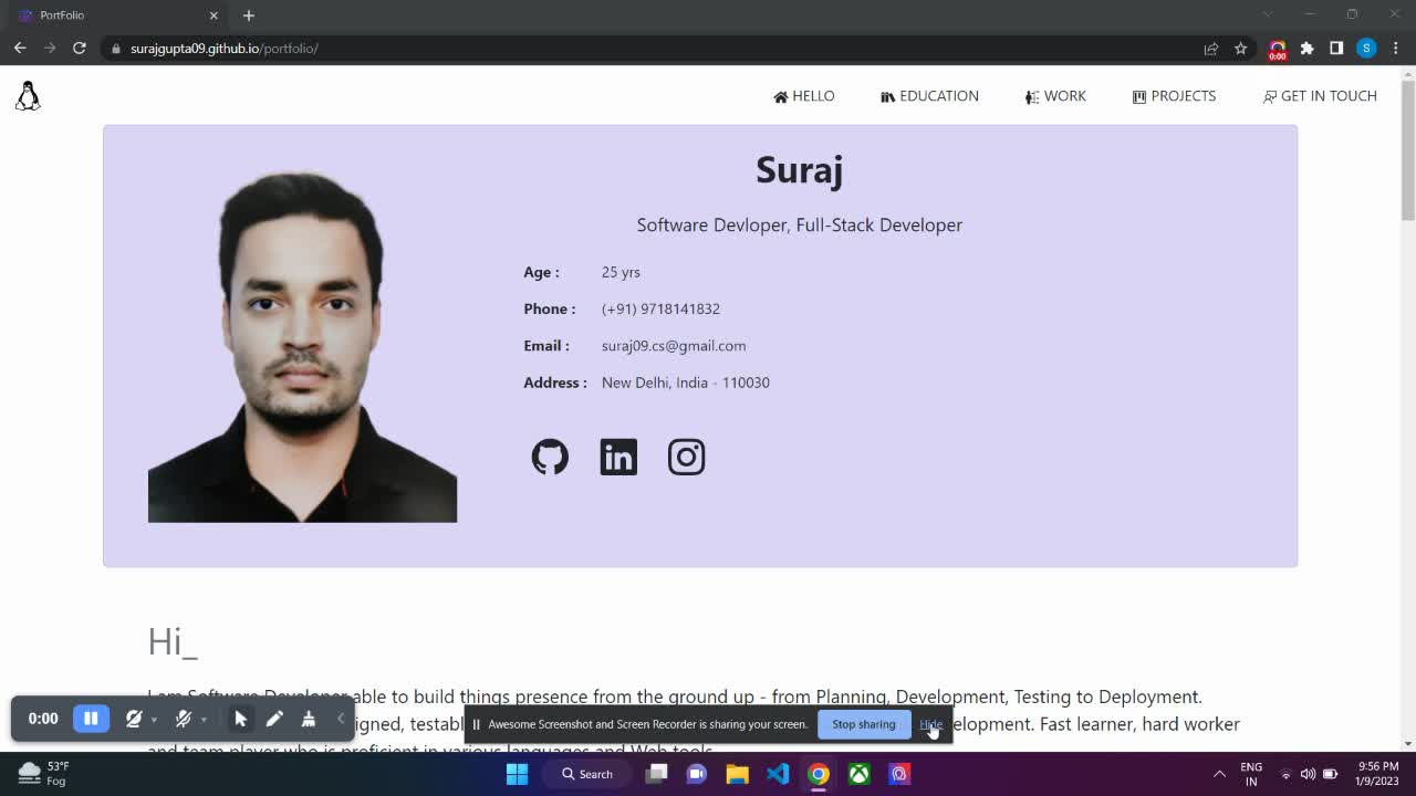 Suraj - on LinkedIn: #reactjs #bootstrap #portfoliowebsite #coding #github Suraj - on LinkedIn: #reactjs #bootstrap #portfoliowebsite #coding #github
