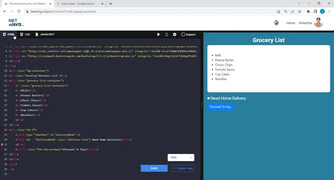 Vineetha B on LinkedIn: #day80 #css #html5 #javascript #ccbp #nxtwave Vineetha B on LinkedIn: #day80 #css #html5 #javascript #ccbp #nxtwave