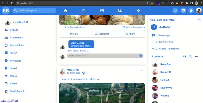 Almost done with the social media app clone using React.js not all that ... Almost done with the social media app clone using React.js not all that ...