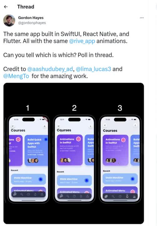 #flutter #animation #reactnative #swiftui | Ankit Kumar #flutter #animation #reactnative #swiftui | Ankit Kumar