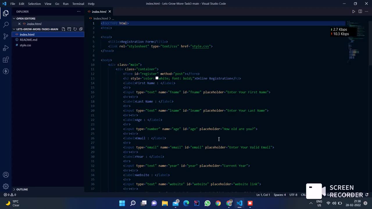 KUSHAGRA JAISWAL on LinkedIn: #connections #task3 #intern #webdeveloper ... KUSHAGRA JAISWAL on LinkedIn: #connections #task3 #intern #webdeveloper ...