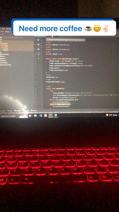 Java and mysql connecting to data base is more fun but need some coffee ... Java and mysql connecting to data base is more fun but need some coffee ...
