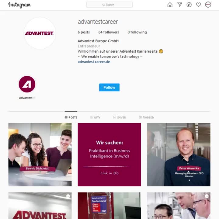 Advantest on LinkedIn: Follow us on Instagram @advantestcareer! Advantest on LinkedIn: Follow us on Instagram @advantestcareer!