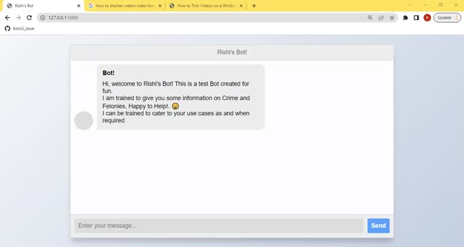 Rishi Kant Malviya on LinkedIn: #python #chatbot #chatterbot #ai Rishi Kant Malviya on LinkedIn: #python #chatbot #chatterbot #ai