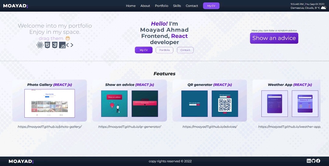 Moayad Ahmad on LinkedIn: #react_js #tailwindcss #framer_motion #react ... Moayad Ahmad on LinkedIn: #react_js #tailwindcss #framer_motion #react ...