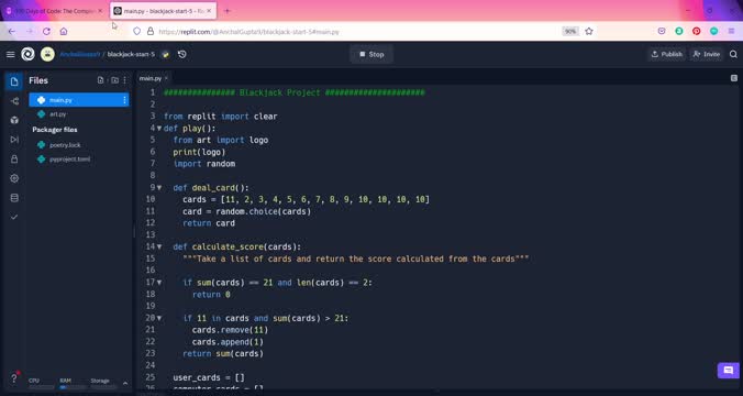 Anchal Gupta on LinkedIn: #connections #python #project #video #blackjack Anchal Gupta on LinkedIn: #connections #python #project #video #blackjack