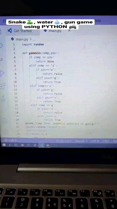 Ekta Kolhe on LinkedIn: Snake-Water-Gun game using python Ekta Kolhe on LinkedIn: Snake-Water-Gun game using python