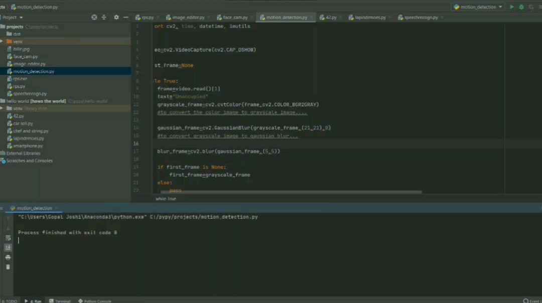 Gopal Joshi on LinkedIn: #opencv #python #motiondetection #linkedin # ... Gopal Joshi on LinkedIn: #opencv #python #motiondetection #linkedin # ...
