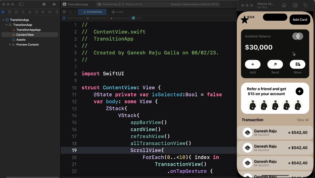 #swiftui #iosdev | Ganesh Raju Galla #swiftui #iosdev | Ganesh Raju Galla