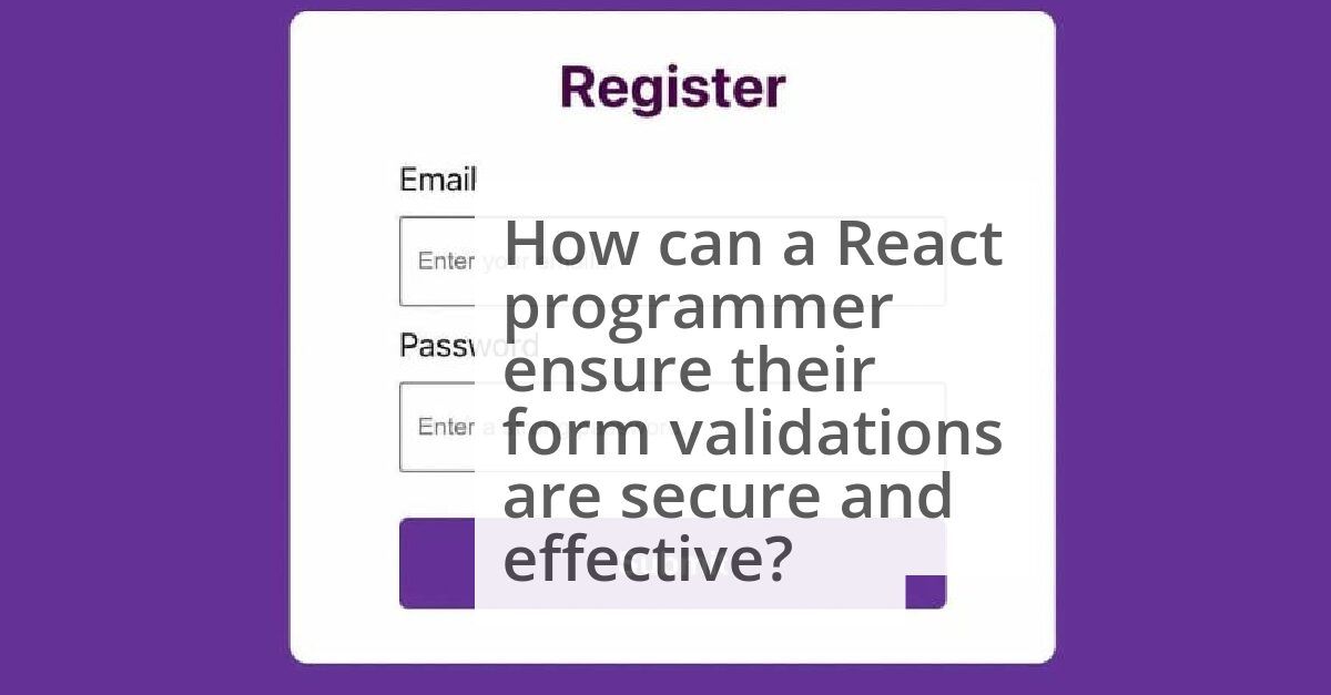 React Jobs on LinkedIn: React Form Validations Made Easy — The Ultimate ... React Jobs on LinkedIn: React Form Validations Made Easy — The Ultimate ...